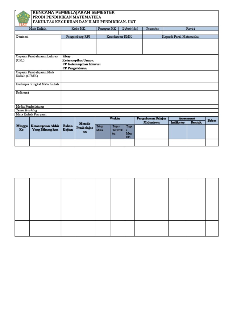 Template RPS KKNI OBE | PDF