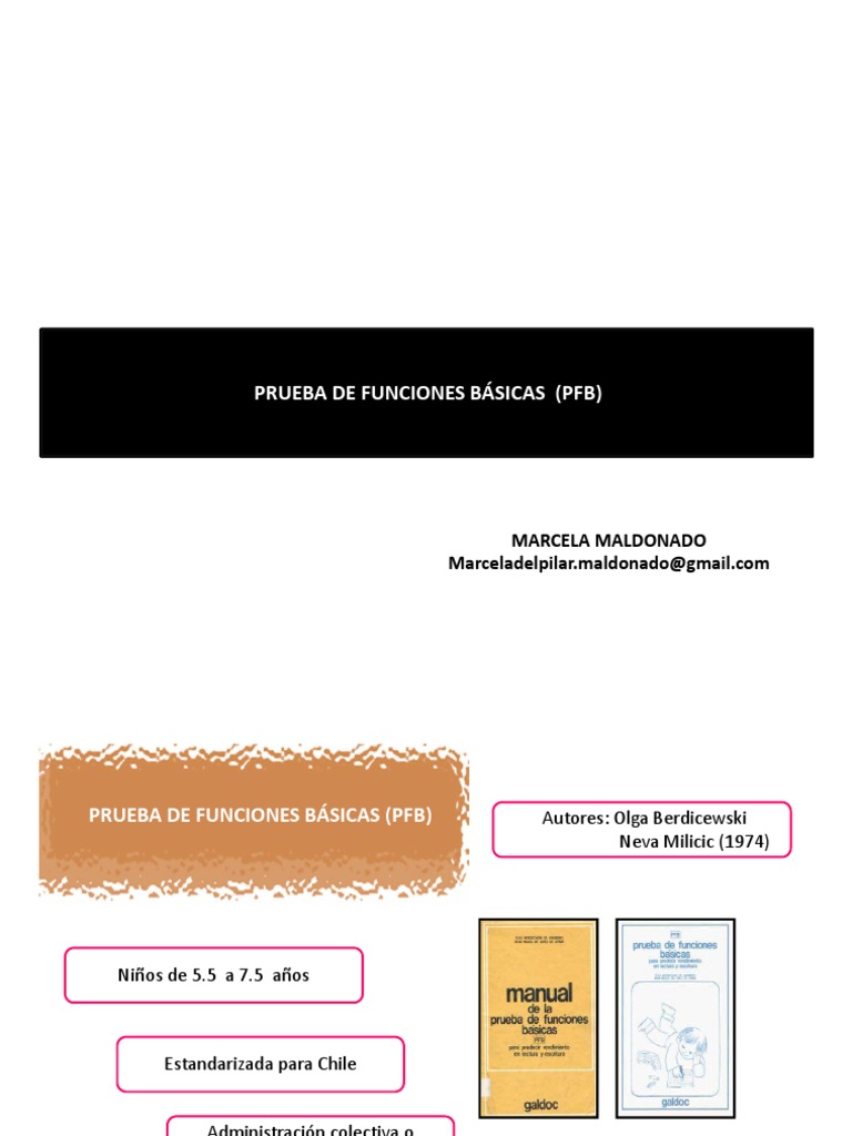 Clase 19 - Prueba de Funciones Básicas | PDF | Cognición | Ciencia cognitiva