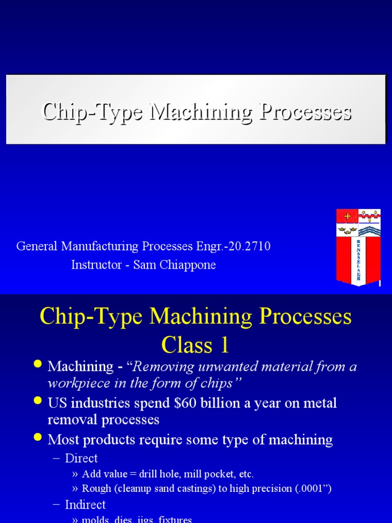 Chip-Type Machining Processes | PDF | Machining | Industrial Processes