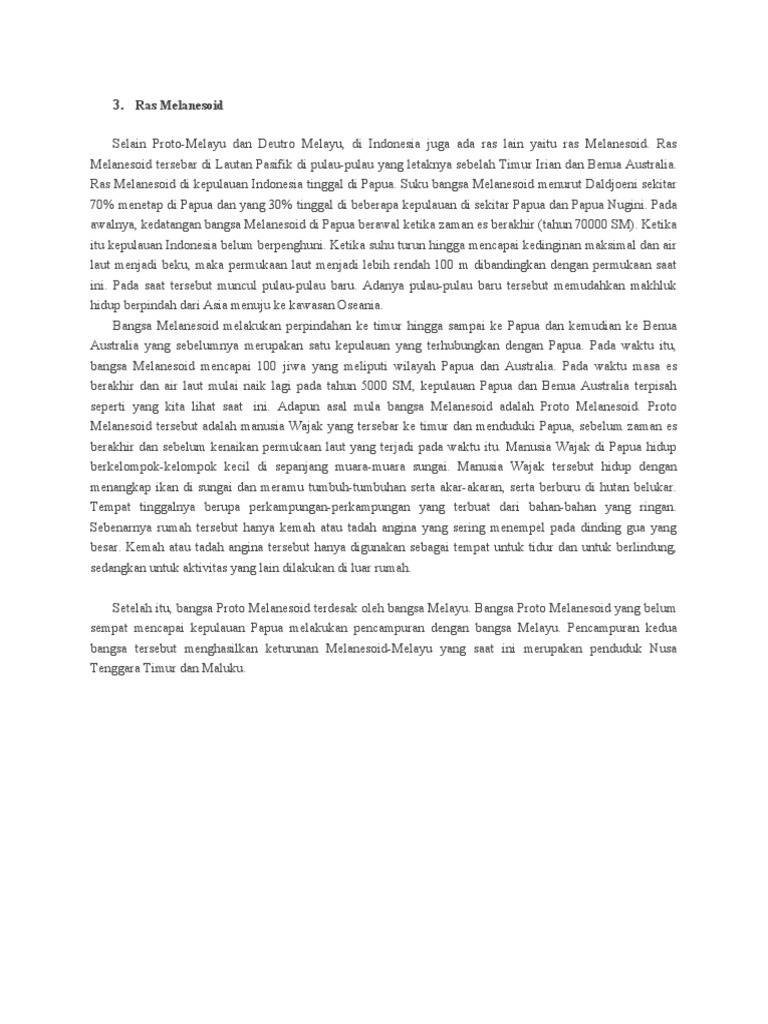 Ras Melanesoid | PDF | Sains & Matematika