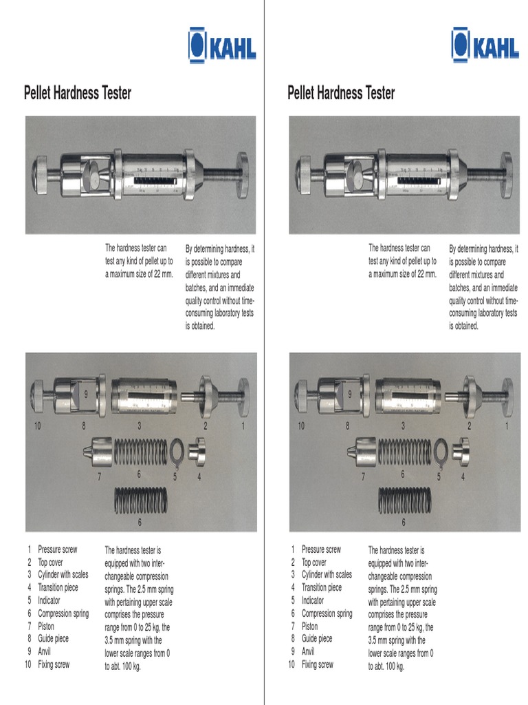 Manual de Pellets Hardness Test - Durometro | PDF | Hardness | Engines