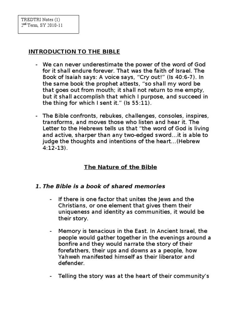 Introduction To The Bible | PDF | Revelation | Anglicanism
