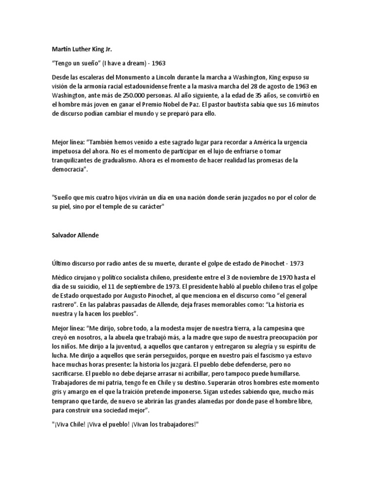Discursos Famosos para Teatro | PDF | John F. Kennedy | Disculpa (Platón)