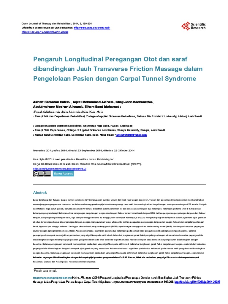 The Effect of Longitudinal Stretching of Muscles and Nerve Versus Deep ...