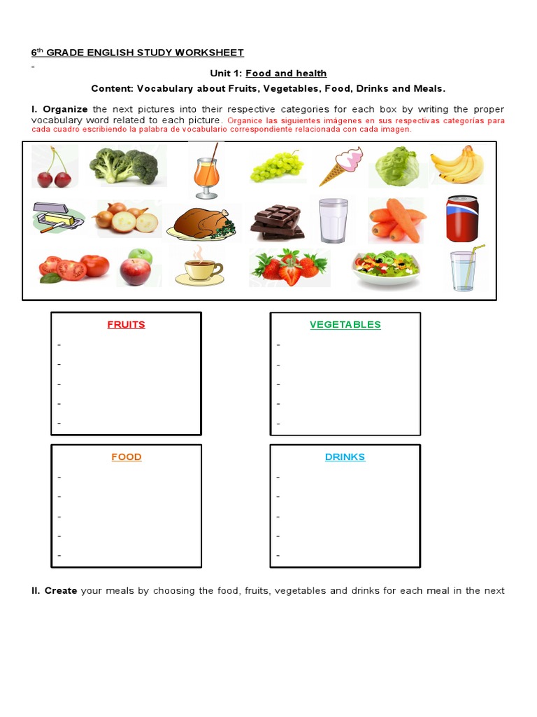 Actividades de Comida en Inglés para Niños | PDF | Comida ...