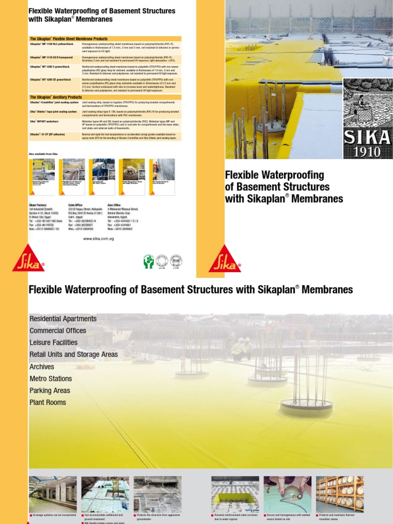 Flexible Waterproofing - Sikaplan - 508 PDF | PDF | Building ...