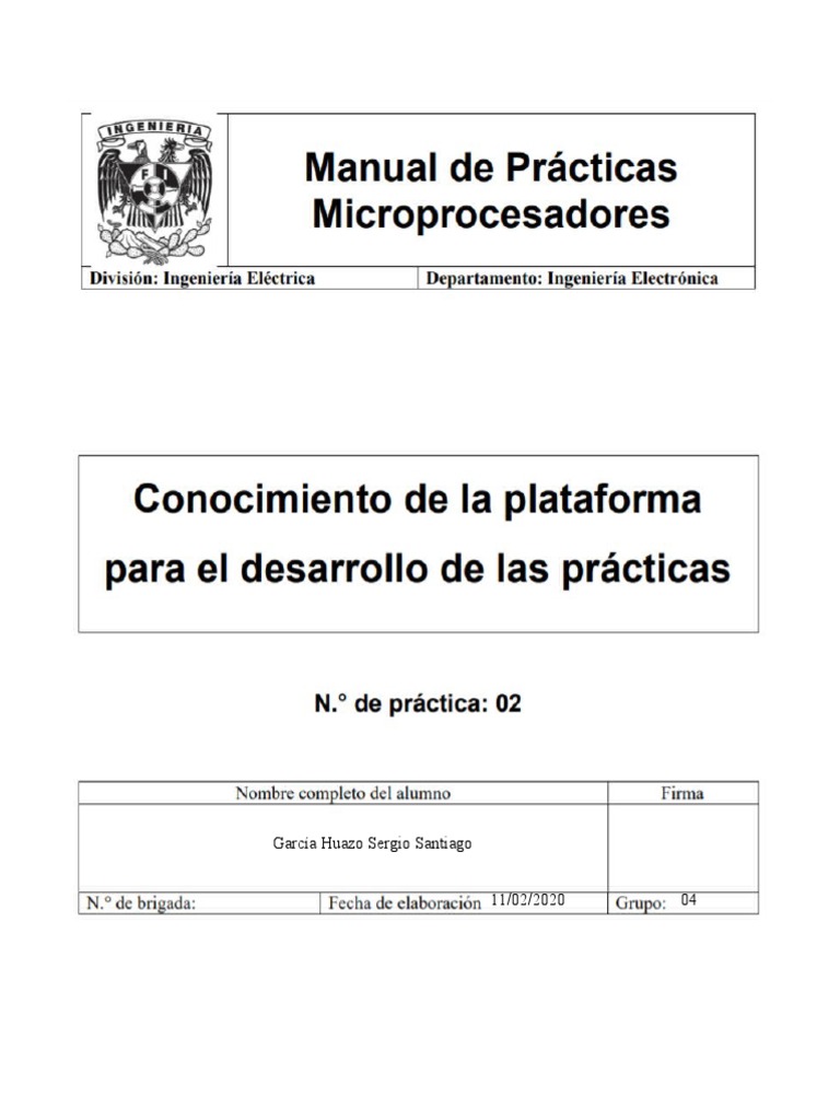 Practica Micro 02 | PDF | Programa de computadora | Programación
