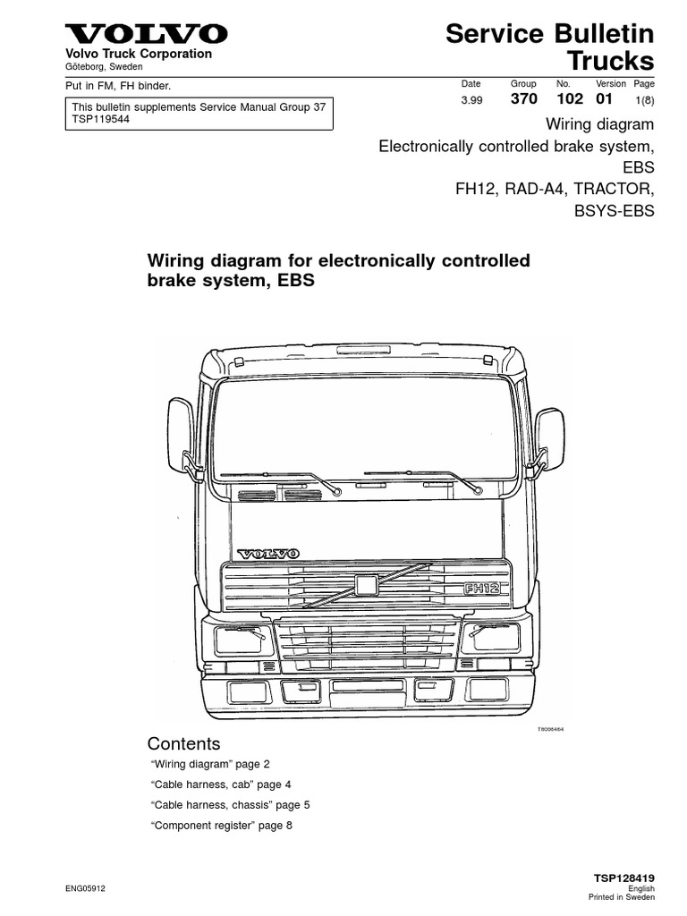 EBS Wiring Diagram for Volvo Trucks | PDF | Anti Lock Braking System ...