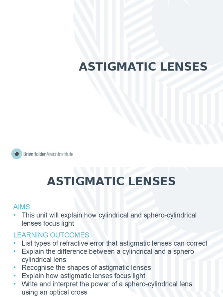 01-06 Astigmatic Lenses | PDF | Vision | Natural Philosophy