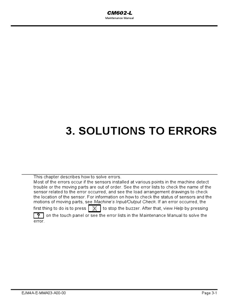 Troubleshooting Guide: Solutions to Common Errors in the CM602-L ...