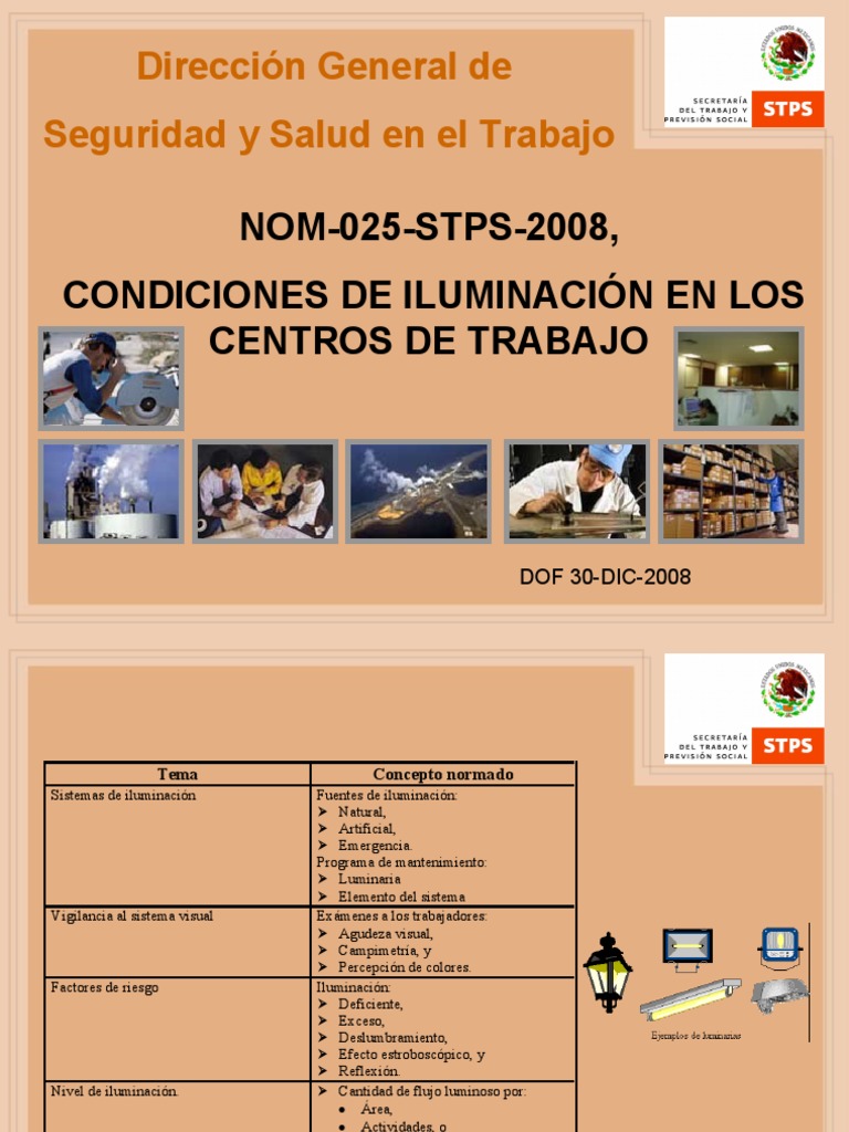 Actualizacion Nom-025-Stps-2008 | PDF | Encendiendo | Metrología