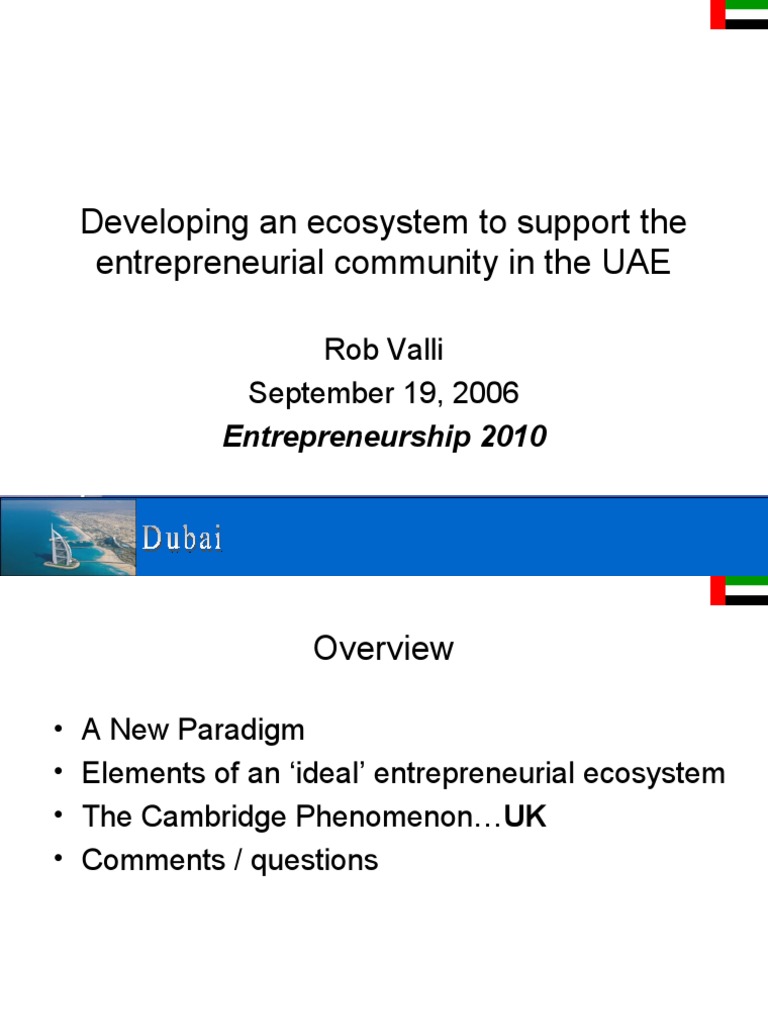 Rob Valli - Developing An Ecosystem To Support An Entreprenuerial ...