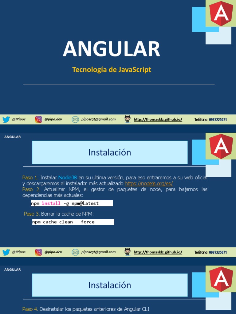 Angular Instalación y Configuración | PDF | Informática