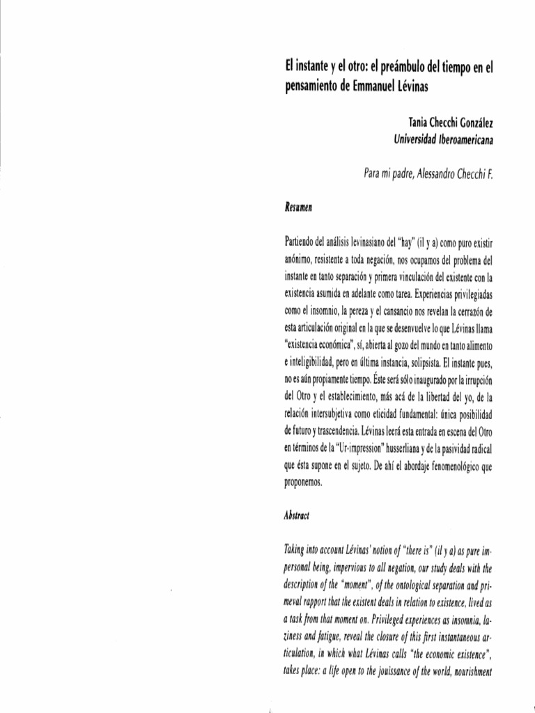 Tania Checchi - El Instante y El Otro. El Preambulo Del Tiempo en ...
