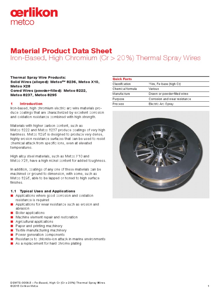 DSMTS-0008.5 Fe-High CR Wire | PDF | Chromium | Corrosion
