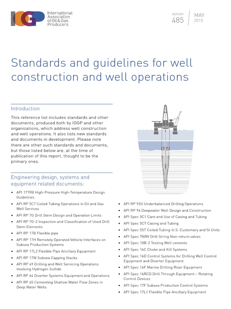 IOGP - Well Control Standards PDF | PDF | Subsea (Technology) | Casing ...