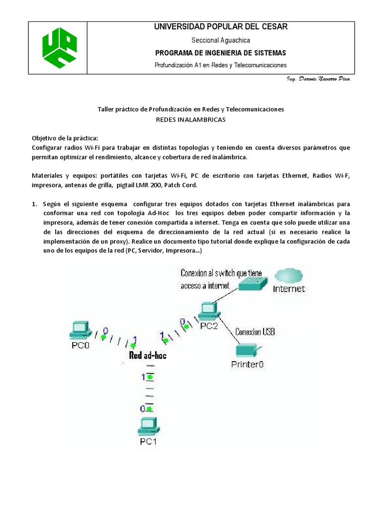 Taller Practico Redes Inalambricas 2019 | PDF | Punto de acceso inalámbrico | Red de computadoras