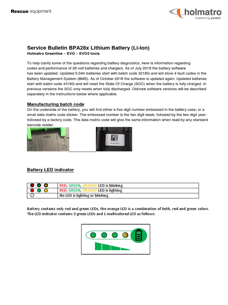 TESTE DA BATERIA Do HOLMATRO | PDF | Battery Charger | Electrical ...