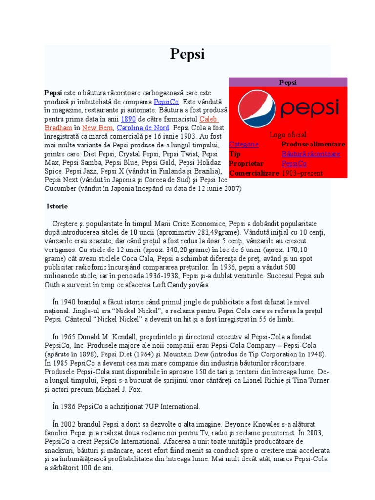 Pepsi | PDF