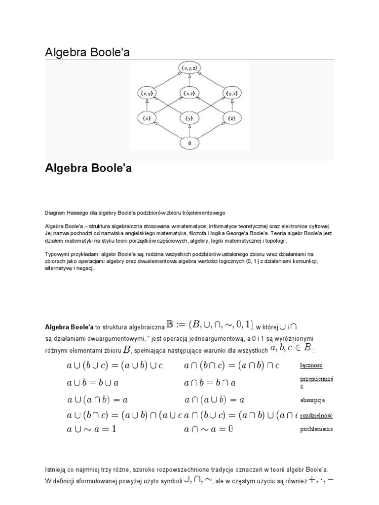 Algebra Boole | PDF