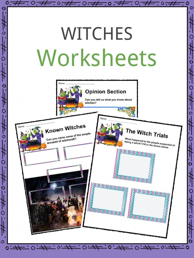 Sample Witches Worksheet | PDF | Witch Hunt | Witchcraft