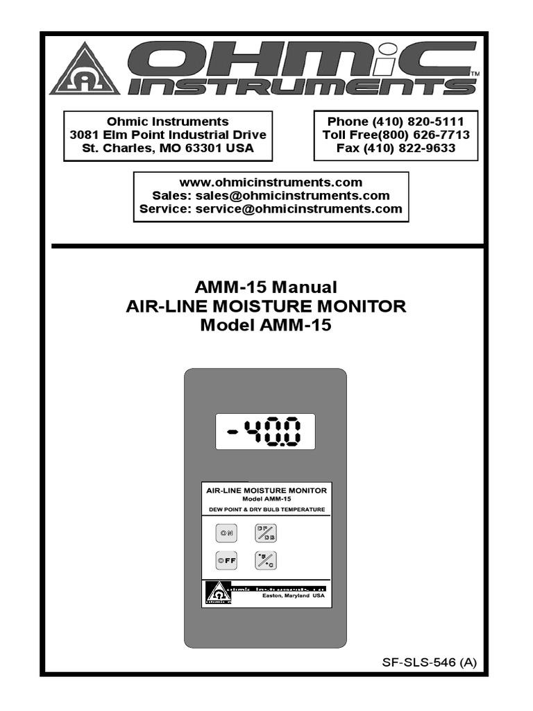 Amm 15 Manual Pdf Humidity Manufactured Goods