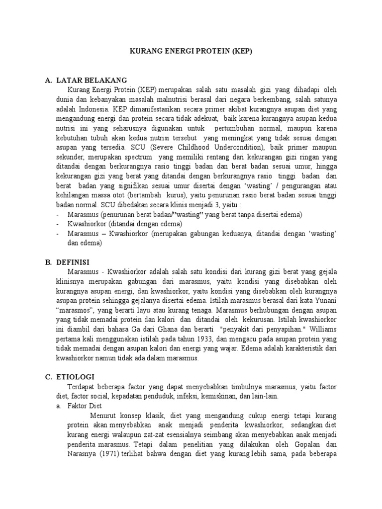 Kurang Energi Protein | PDF | Kesehatan Holistik | Sains & Matematika