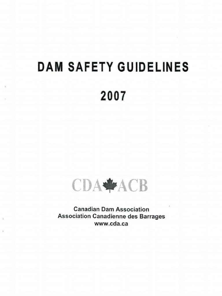 CDA Dam Safety Guidelines 2007 | PDF
