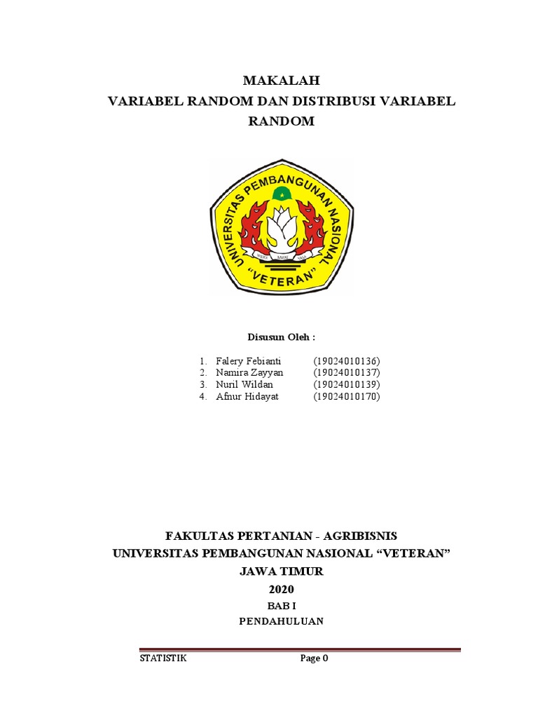 Variabel Random dan Distribusi Peluang | PDF