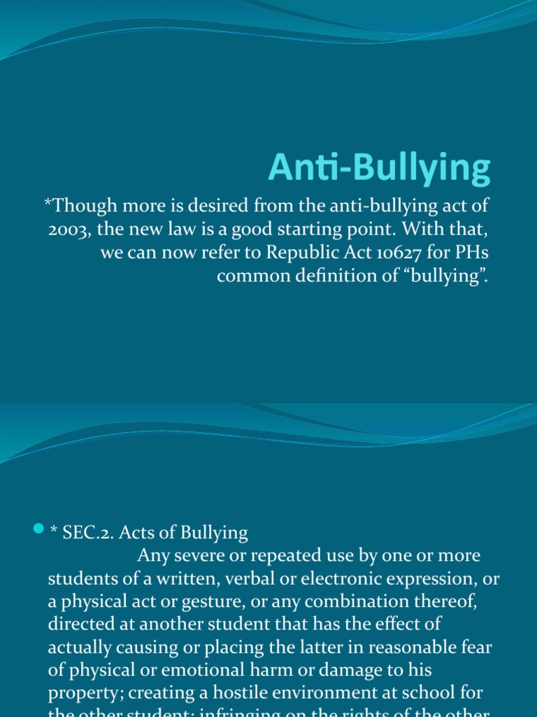 Anti-Bullying Excel Presentation | PDF