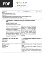 Prueba Genero Narrativo 5 Basico | PDF | Narración | Narrativa