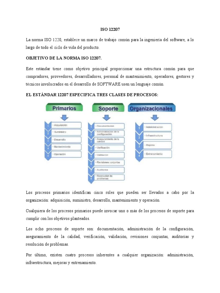 Iso 12207 | PDF | Ingeniería de software | Software