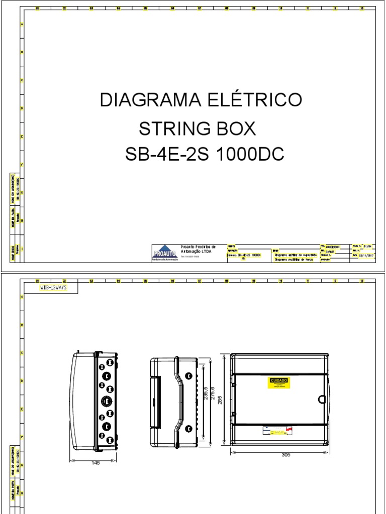 Diagrama Eletrico Stringbox Proauto - SB-4E-2S 1000DC | PDF ...