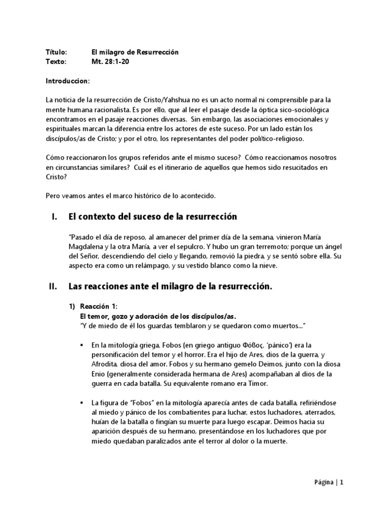 Pascua de Resurreccion | PDF | La resurrección de Jesús | Jesús