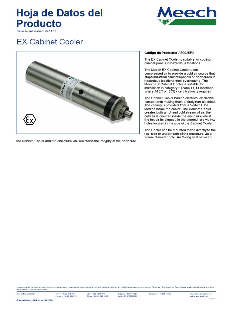 EX Cabinet Cooler 25.11.16 | PDF | Heating, Ventilating, And Air ...
