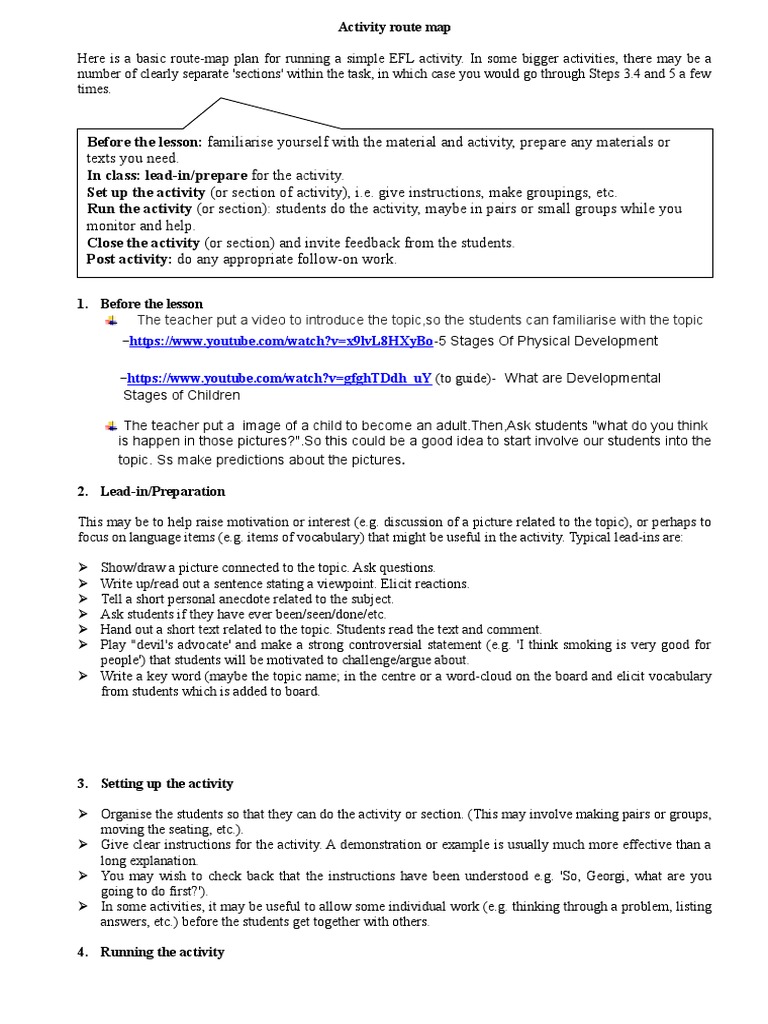 Activity Route Map | PDF | Motivation | Motivational