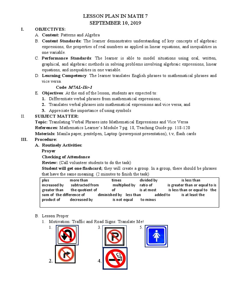 Lesson Plan | PDF | Group (Mathematics) | Teaching Mathematics