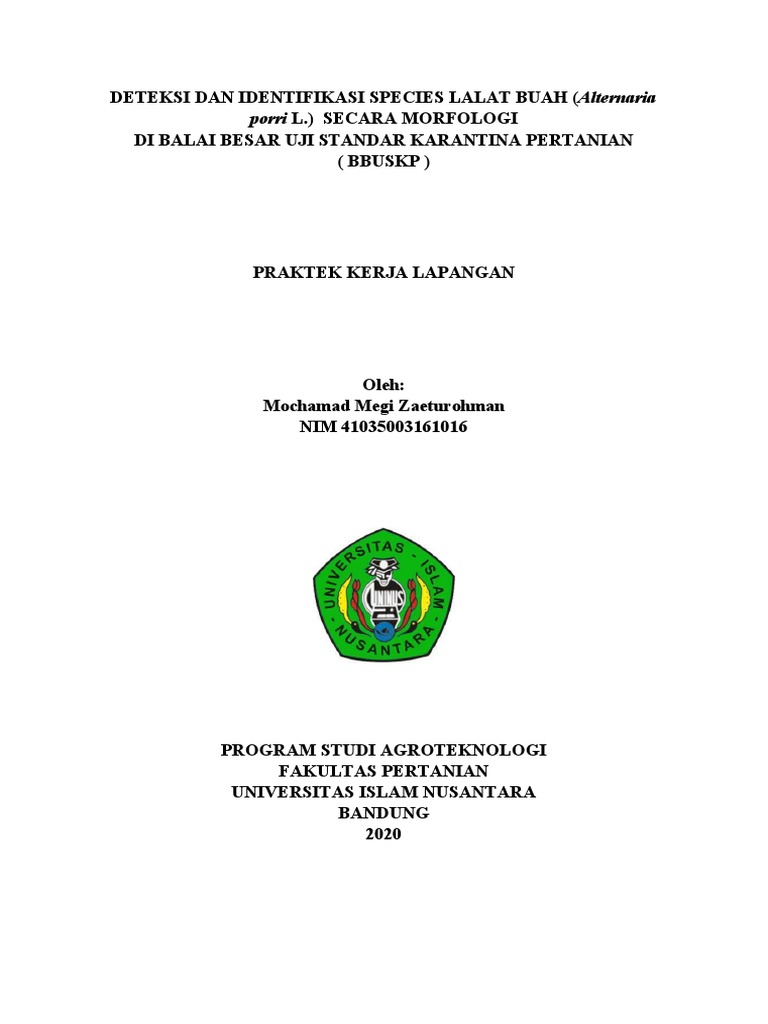 DETEKSI DAN IDENTIFIKASI Alternaria Porri | PDF