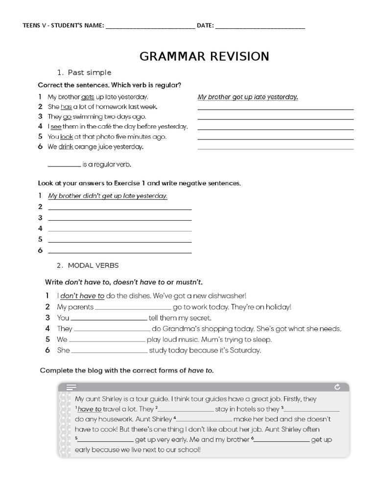 Grammar Revision B1 Esl | PDF