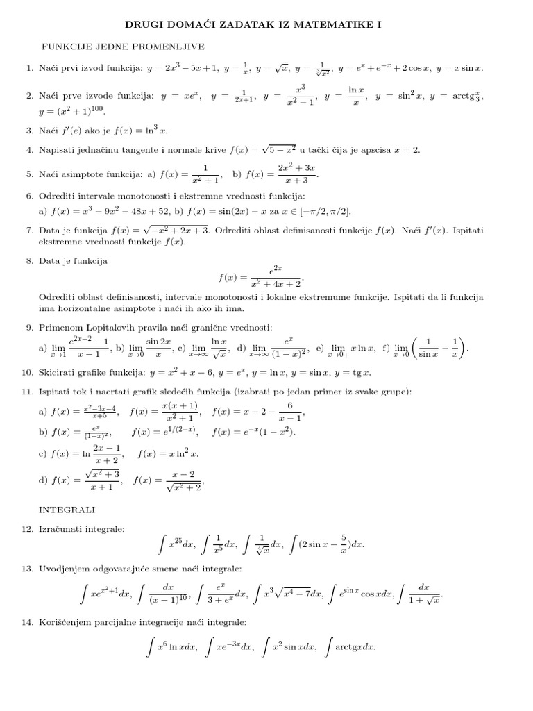 Matematika Zadaci | PDF