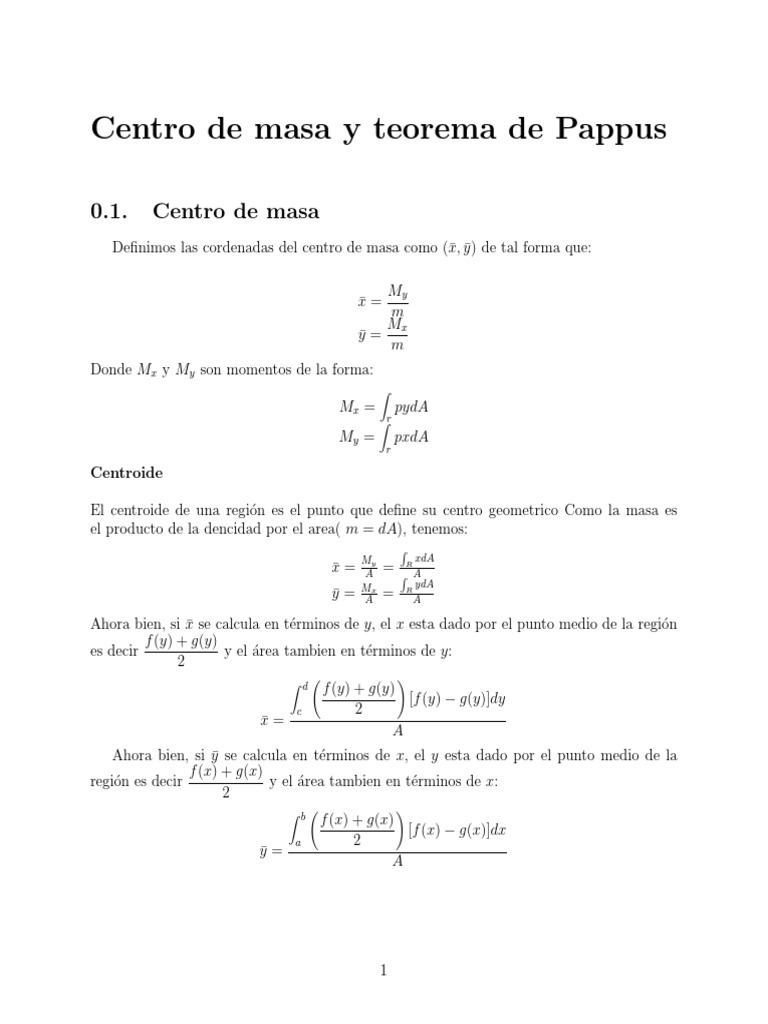 Pappus Guldin | PDF | Geometria clasica | Cantidades fisicas