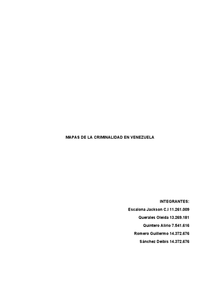 Mapas de La Criminalidad | PDF | Sistema de información geográfica | Mapa