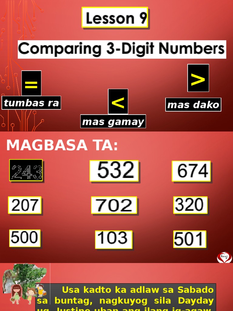 Lesson 9 Comparing 3 Digit Numbers | PDF