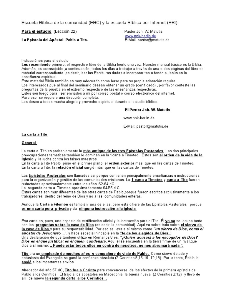 Pablo A Tito | PDF | Pablo el apóstol | Jesús