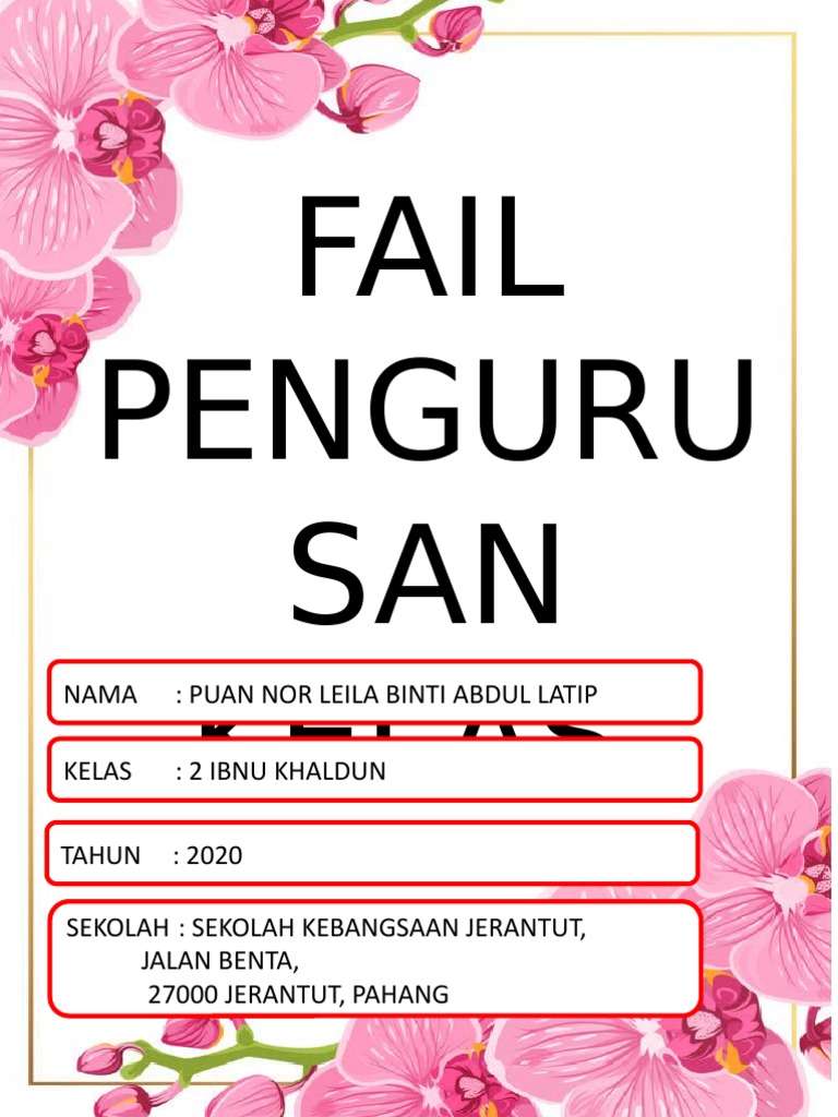 Cover Fail Pengurusan Kelas | PDF