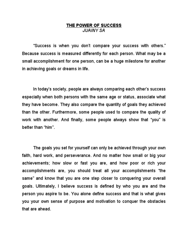 The Power of Success - J U A I N y S A | PDF