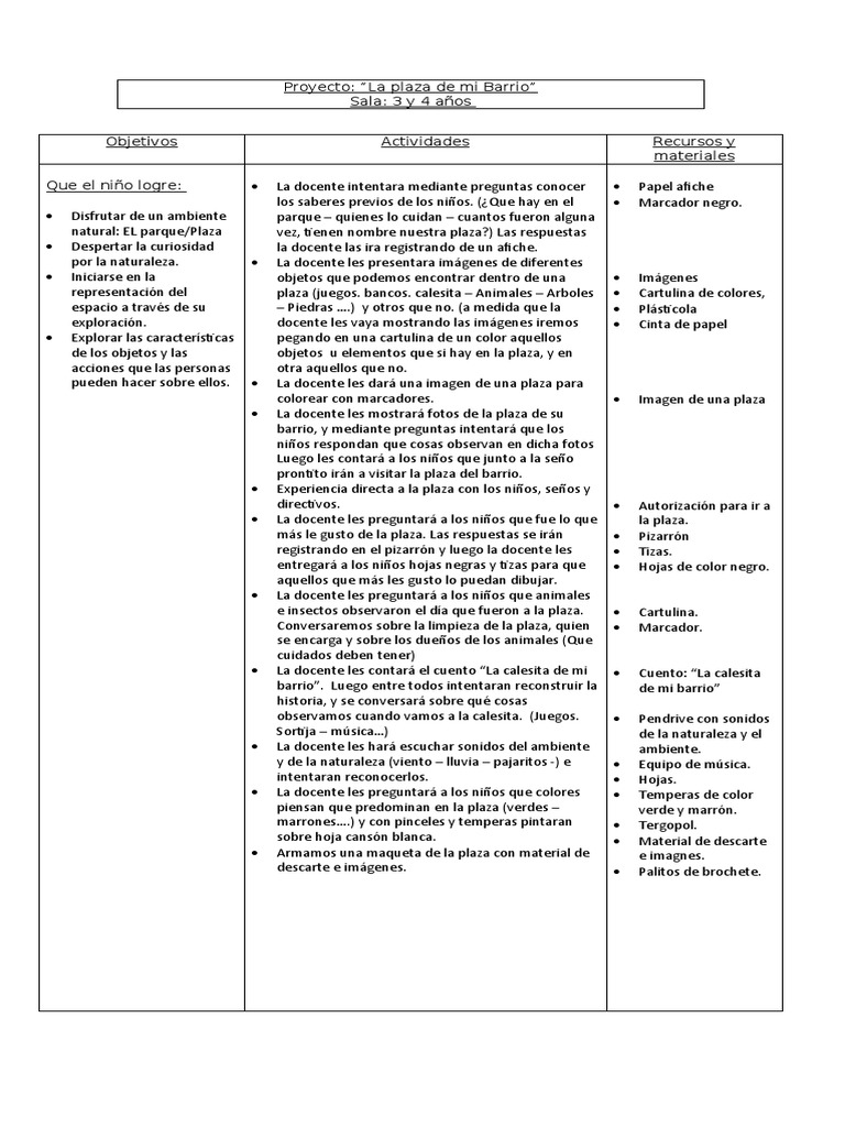 La Plaza de Mi Barrio | PDF | Lápiz | Dibujo