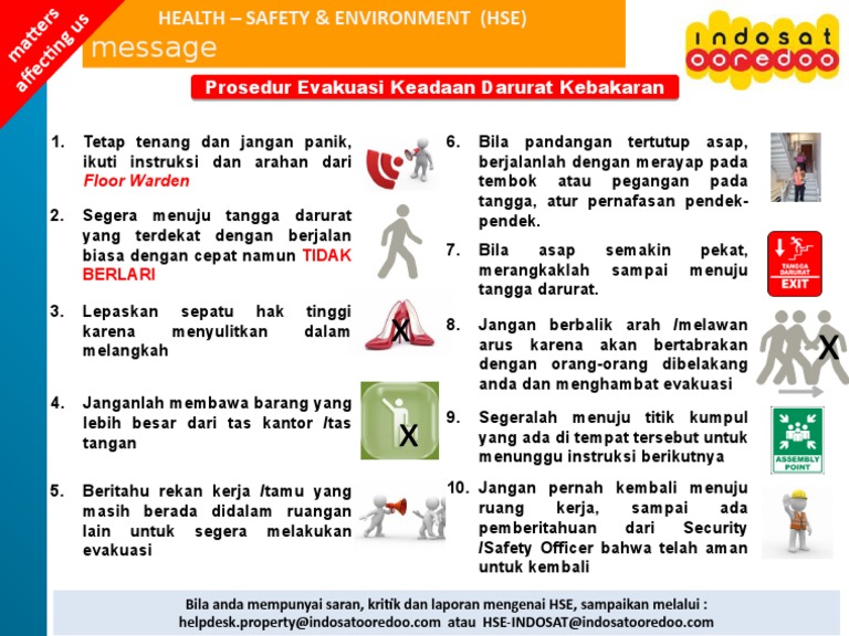 HSE - Materi SR 19-16 - Prosedur Evakuasi Keadaan Darurat Kebakaran | PDF