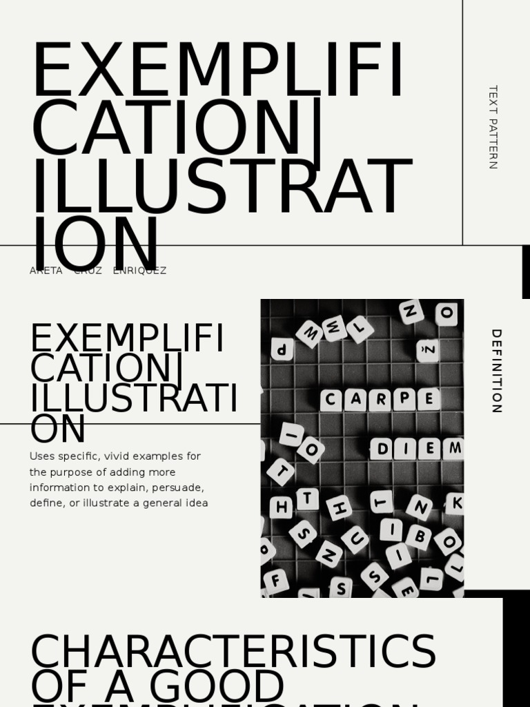Exemplification Illustration | PDF | Essays | Writing