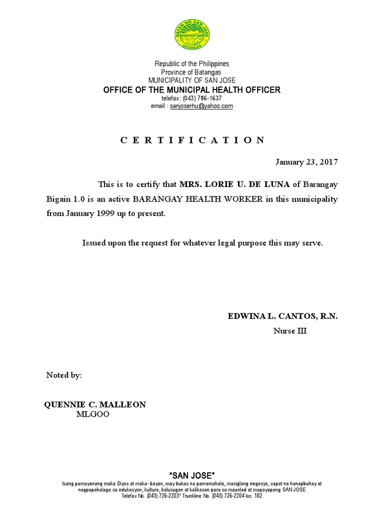 BHW Certificate | PDF | Career And Technical Education | Health Sciences